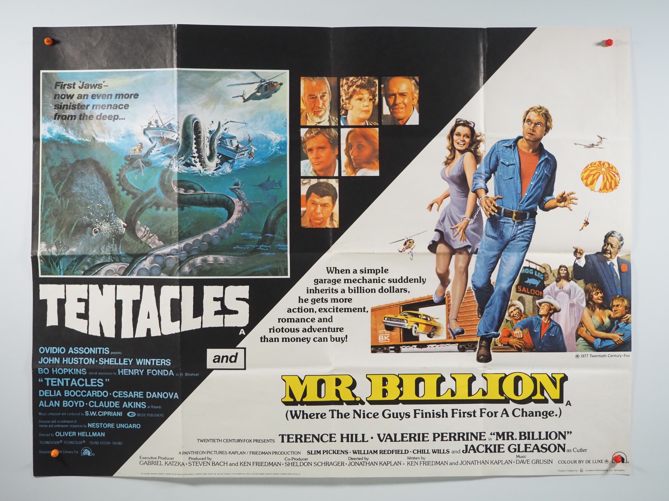 Lot 154 - A group of UK Quad double bill film posters