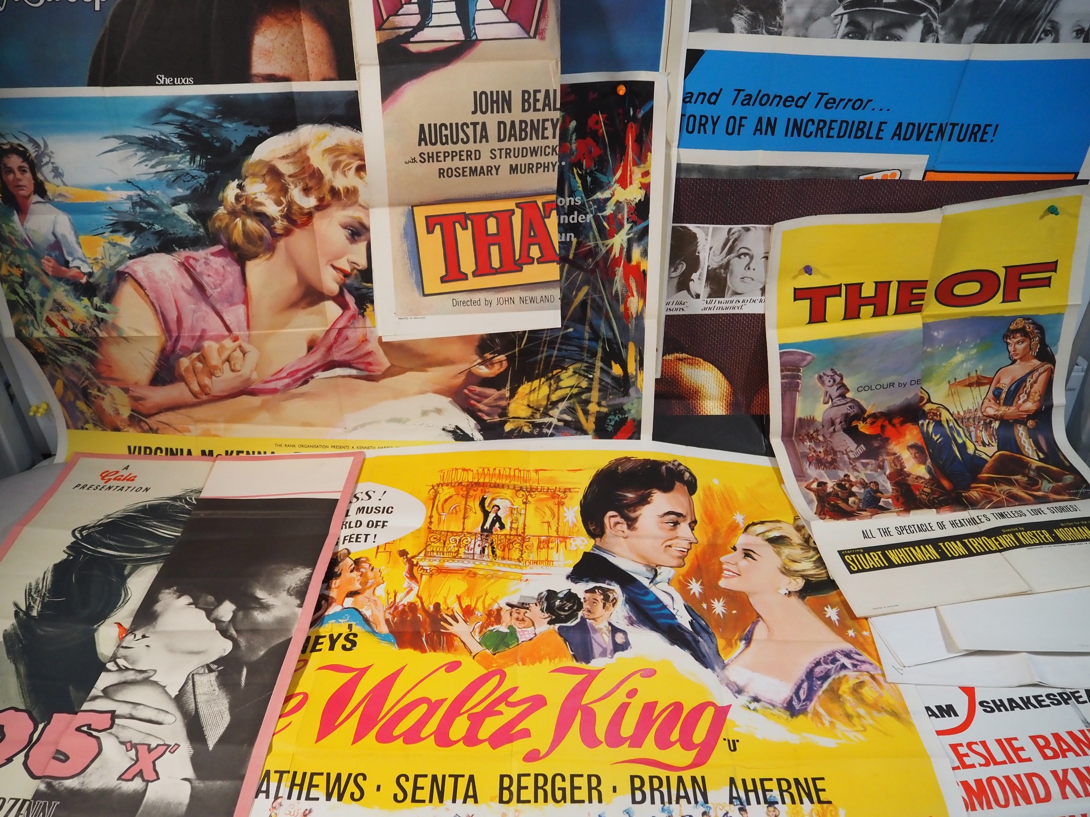 Lot 141 - A large group of drama film UK Quad posters