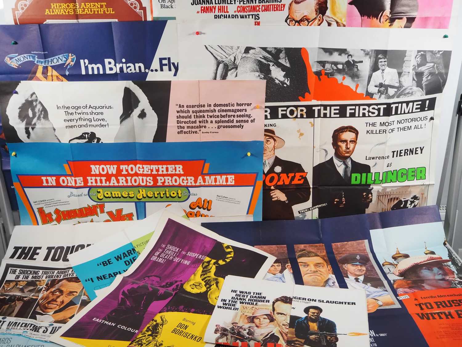 Lot 143 - A mixed group of double bill UK Quad film