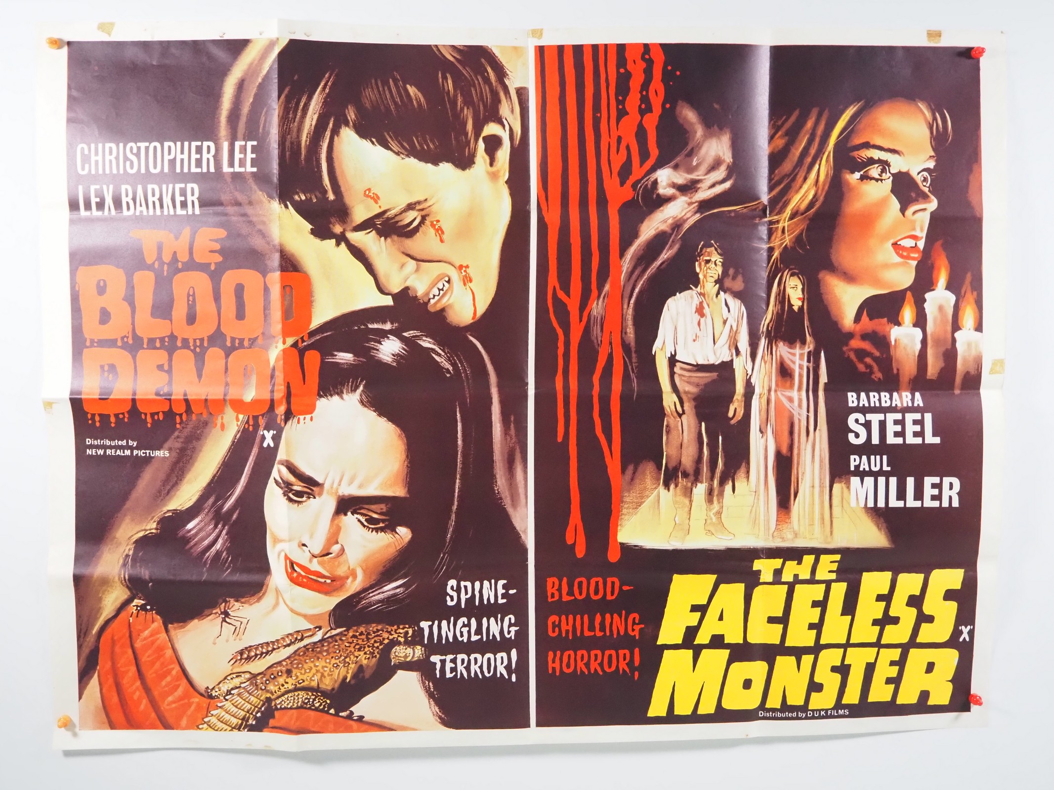 Lot 167 - THE BLOOD DEMON / THE FACELESS MONSTER - UK