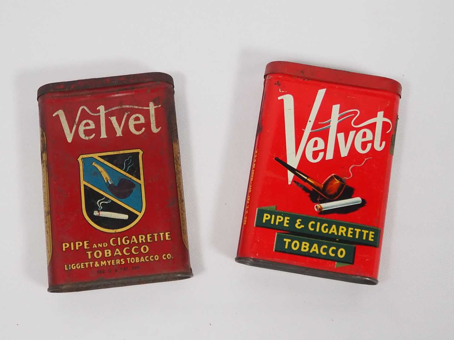 Lot 349 - Two 1940's Velvet branded pipe and cigarette