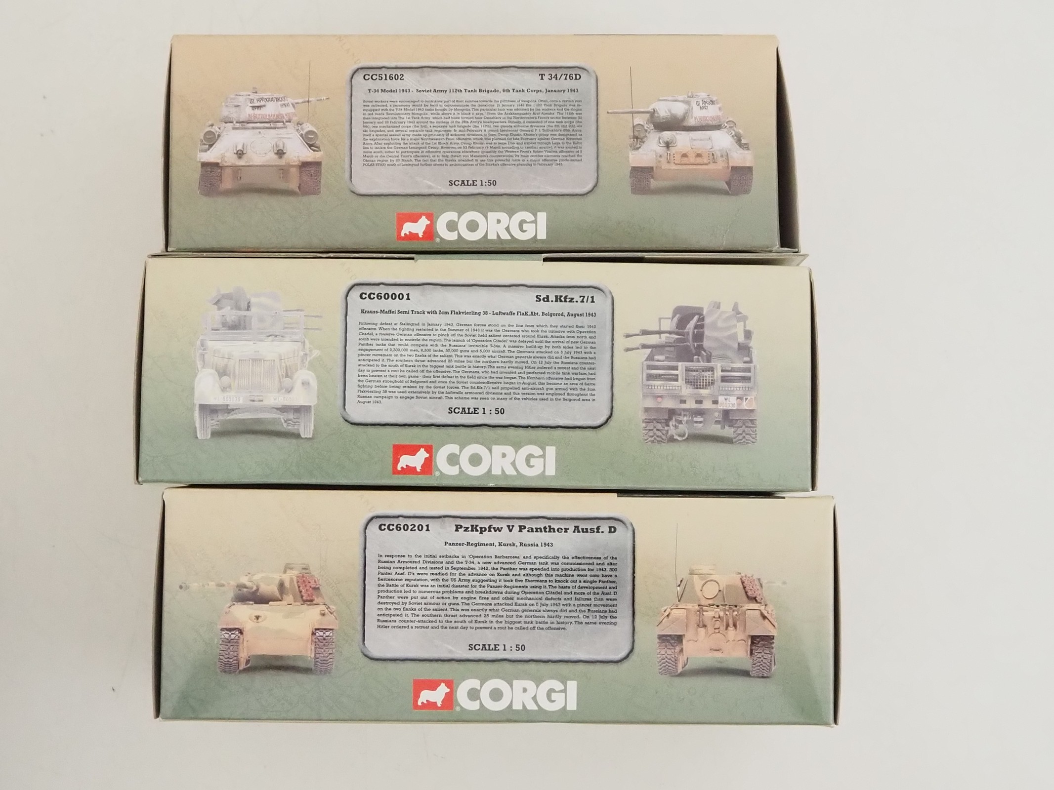 Lot 82 - A group of CORGI 1:50 scale diecast tanks and