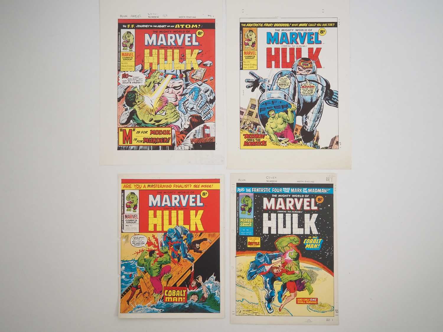Lot 87 - MIGHTY WORLD OF MARVEL PRINTERS PROOF LOT (4
