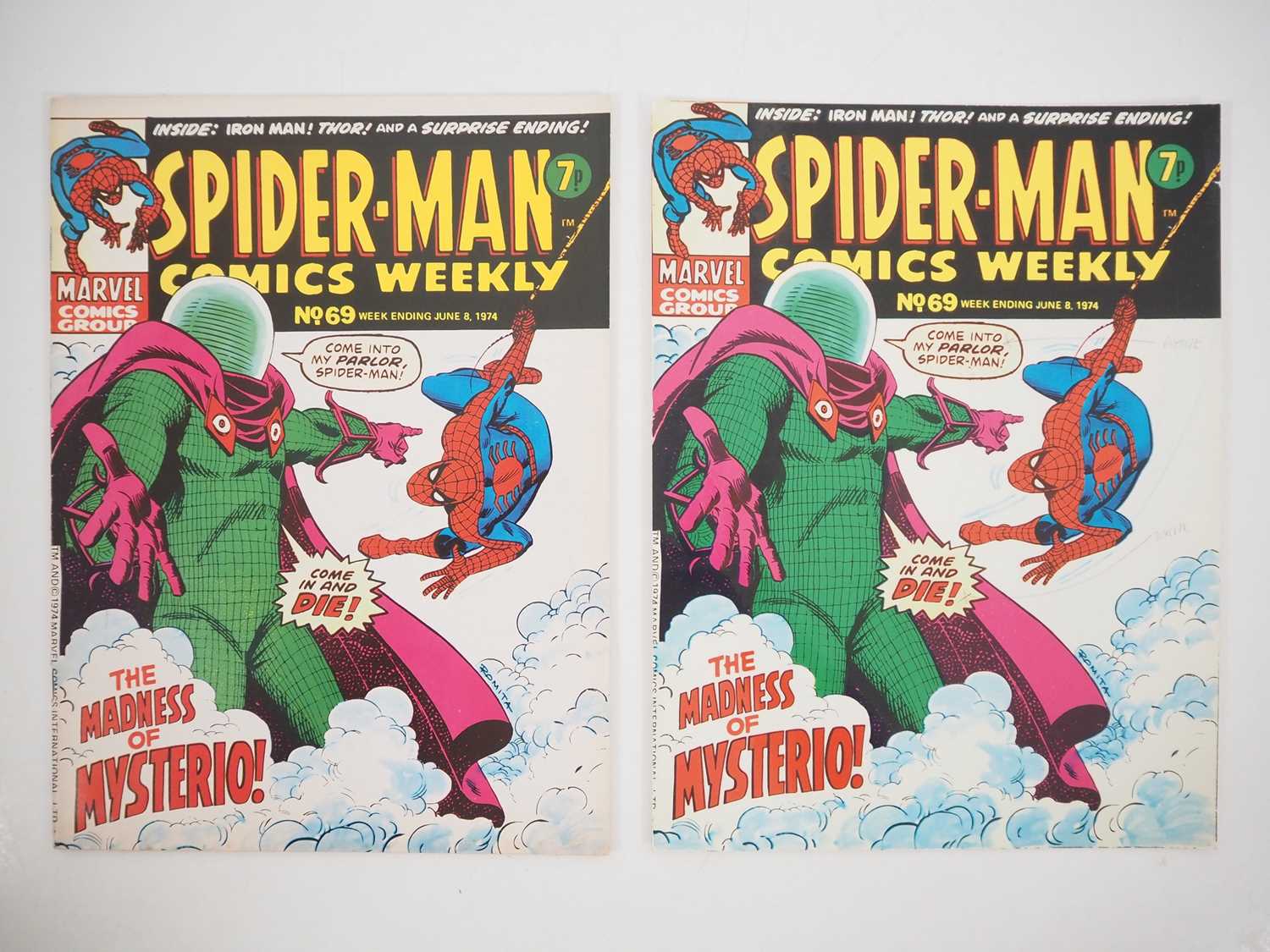 Lot 91 - SPIDER-MAN COMICS WEEKLY #69 COMIC & PRINTERS