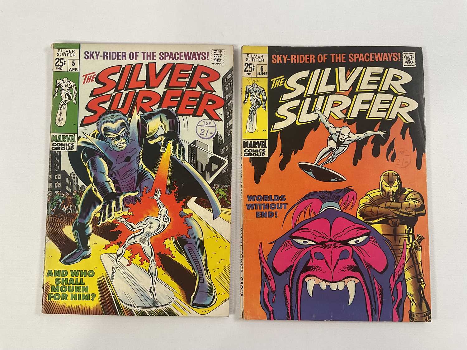 Lot 443 - SILVER SURFER #5 & 6 (2 in Lot) - (1969