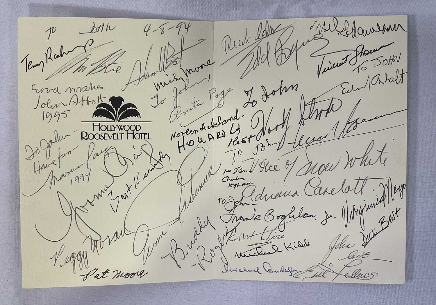 Lot 327 - A 1989 autographed greeting card from the