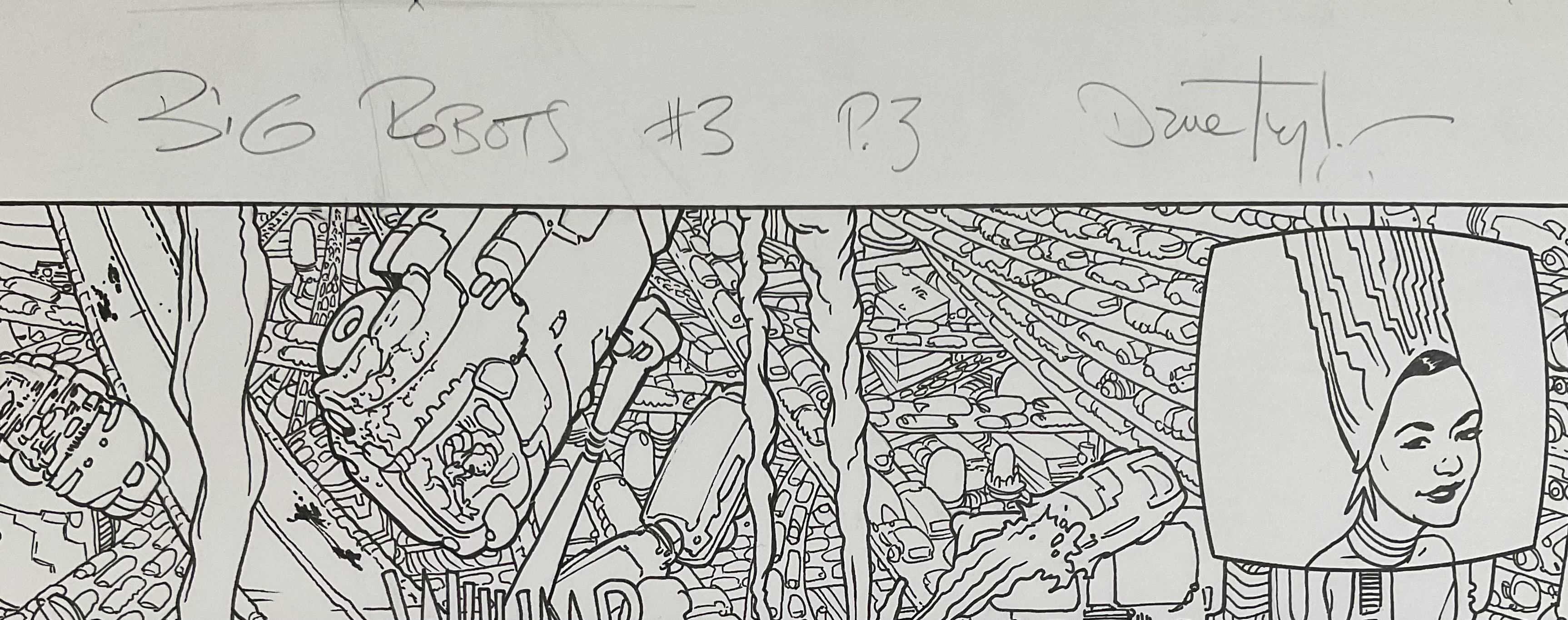 Lot 401 - JUDGE DREDD - Original artwork by DAVE