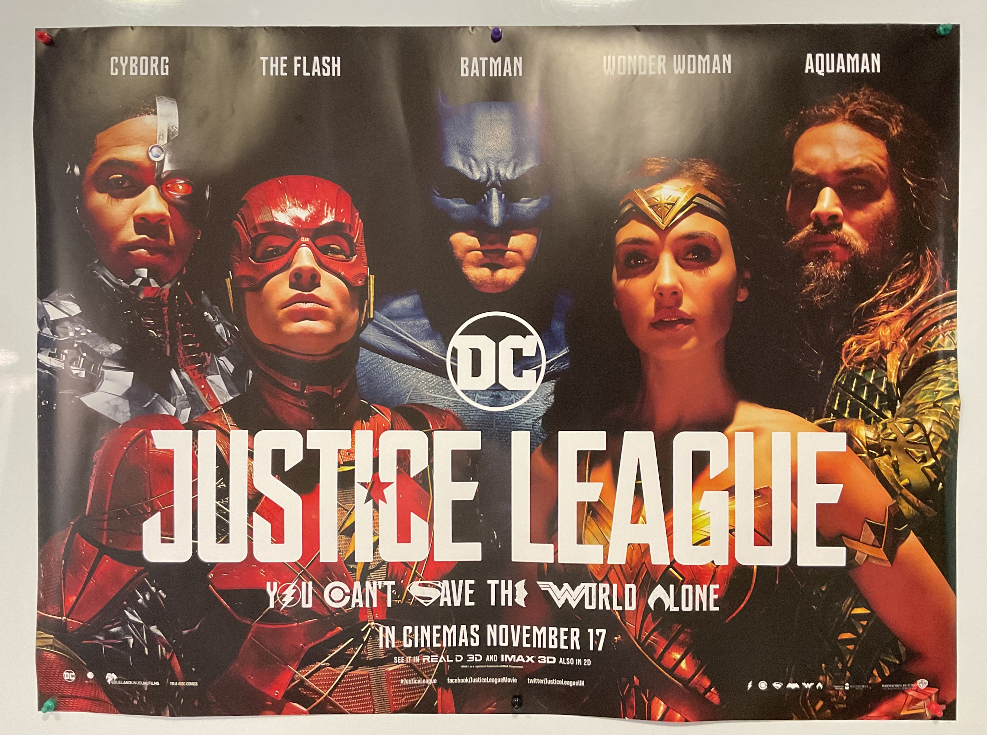 Lot 213 - SUPERHERO MOVIE POSTERS - A group of DC