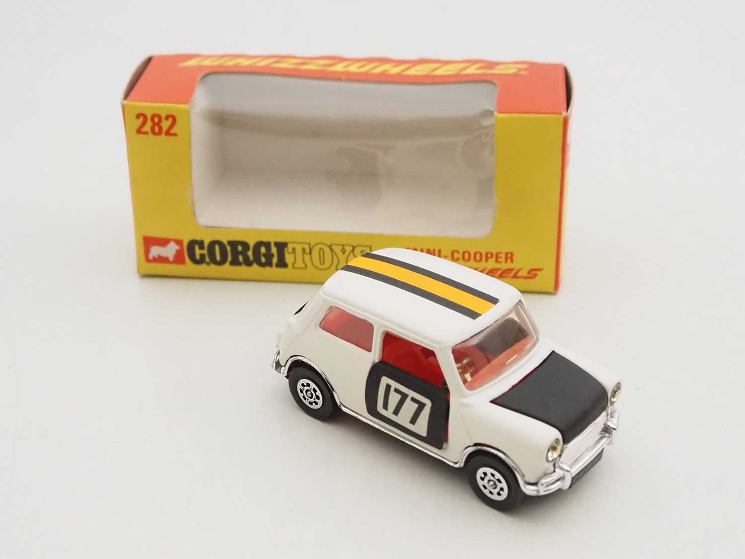 Lot 117 - A CORGI WHIZZWHEELS 282 Mini Cooper in white