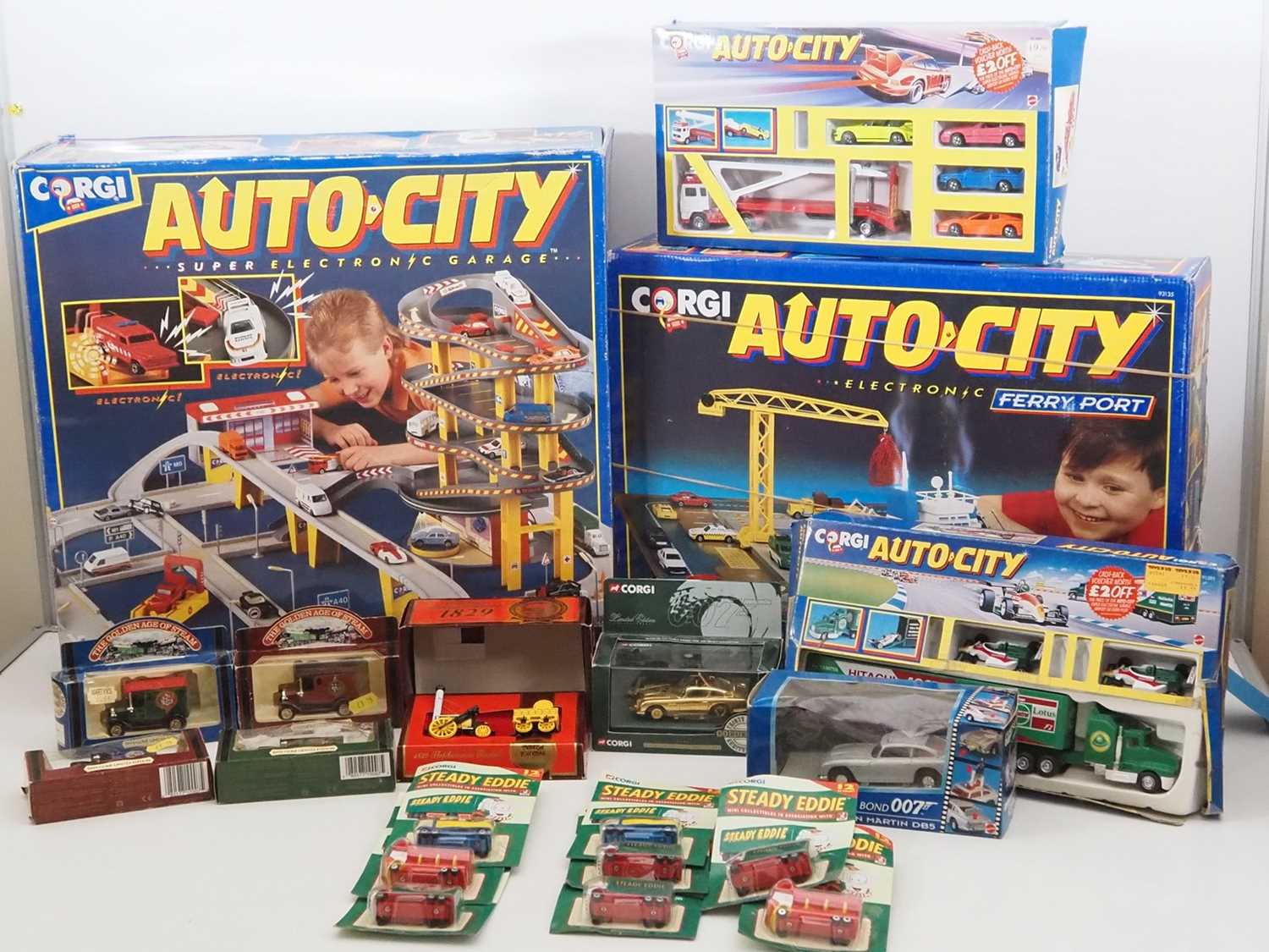Lot 141 - A pair of CORGI Auto City play sets together
