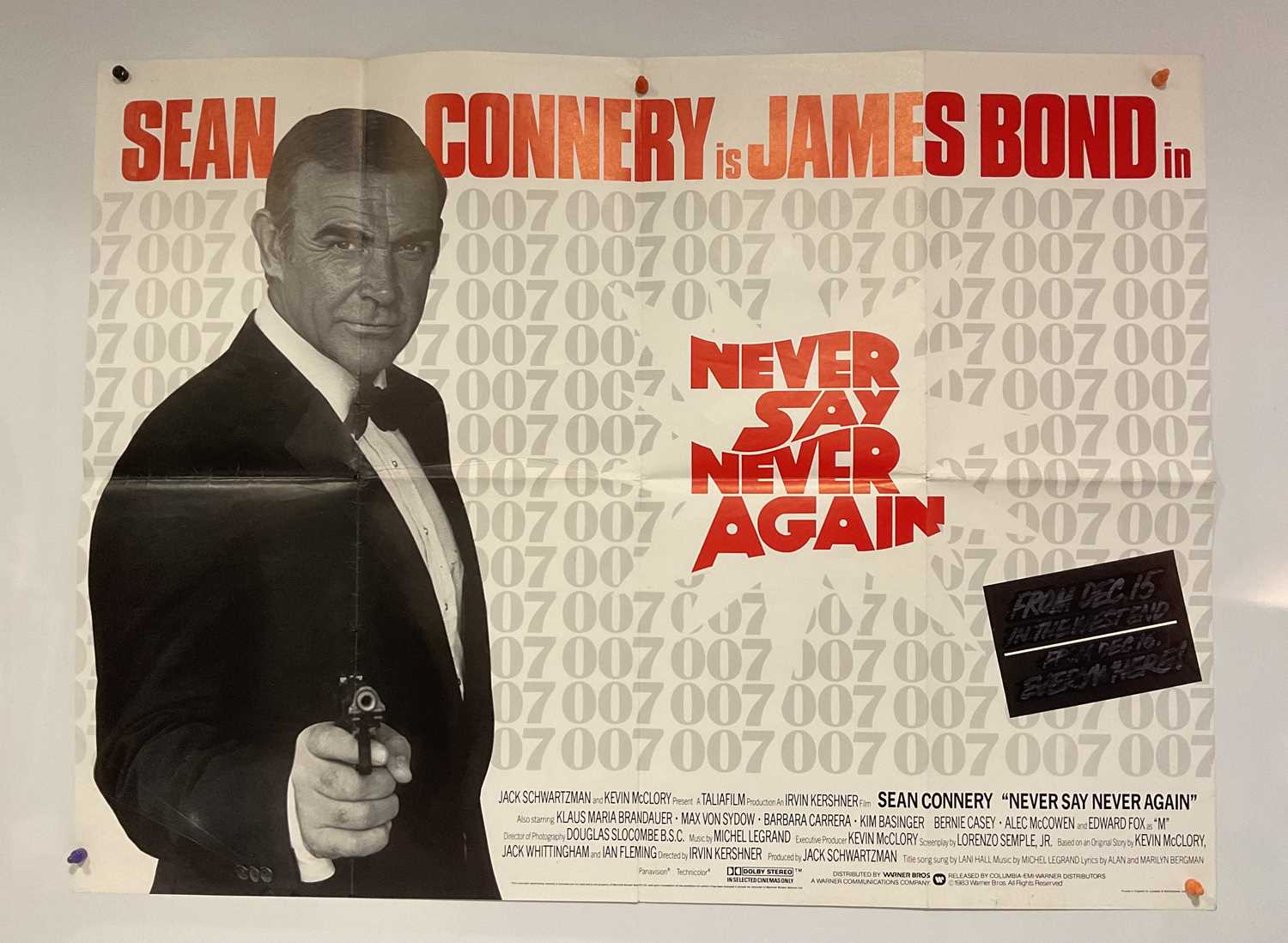 Lot 136 - JAMES BOND: NEVER SAY NEVER AGAIN (1983)