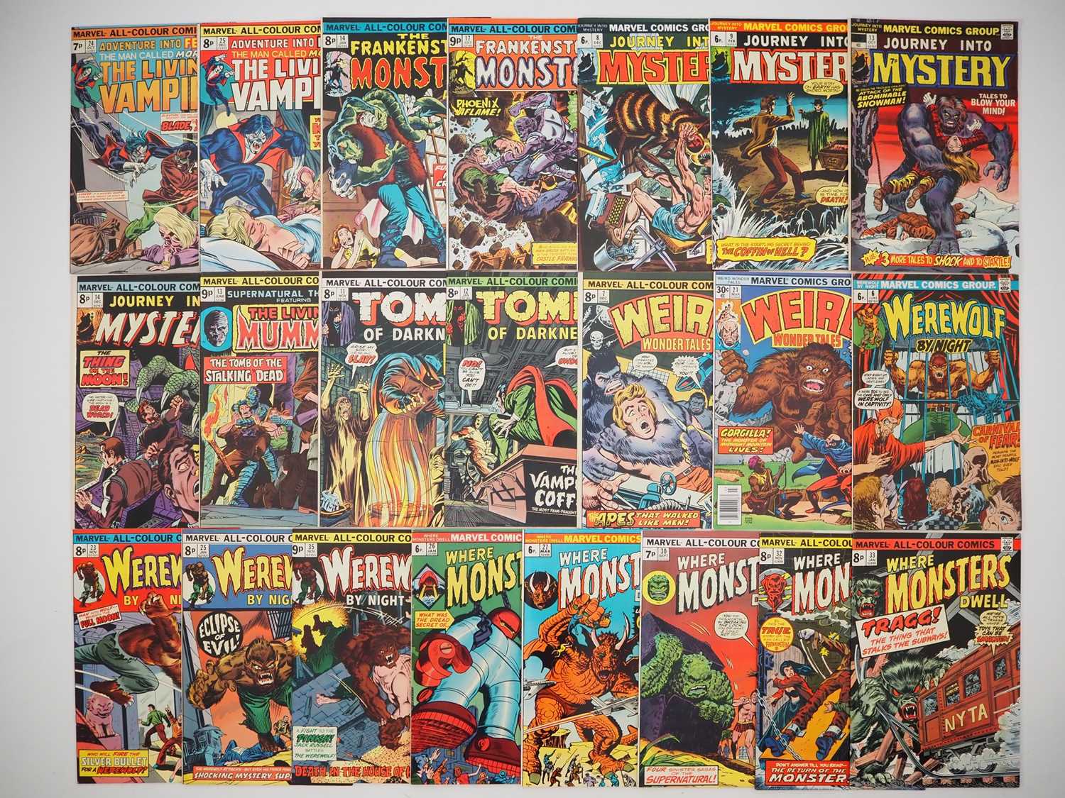 Lot 206 - MARVEL HORROR LOT (22 in Lot) - Includes