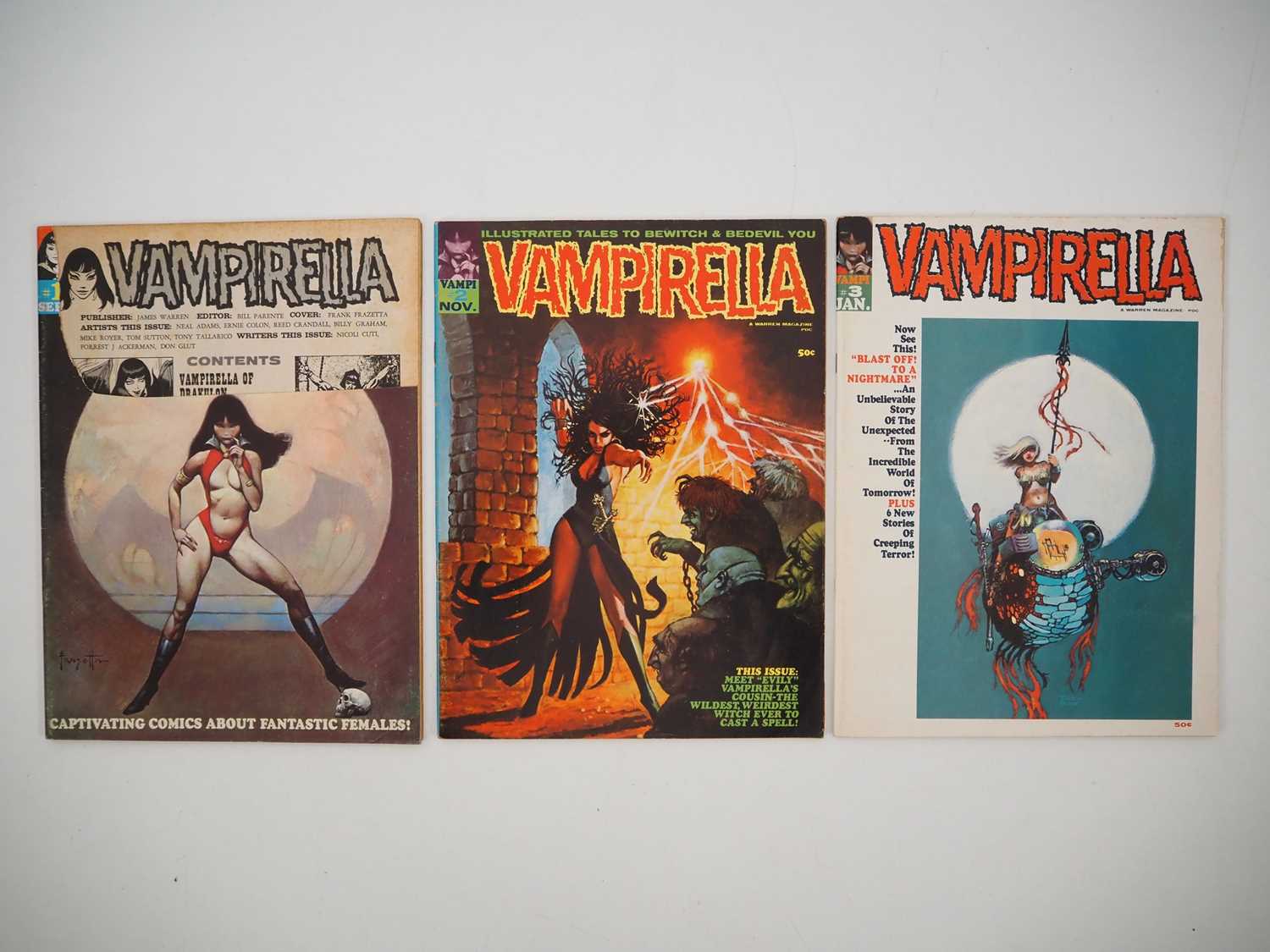 Lot 221 - VAMPIRELLA #1, 2, 3 (3 in Lot) - (1969/1970