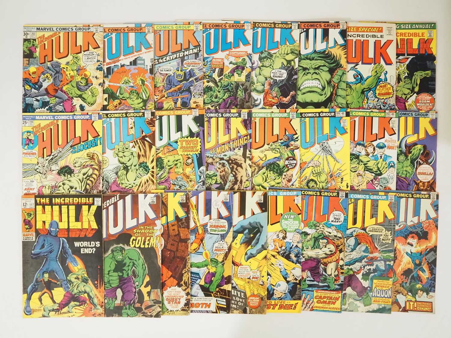 Lot 270 - HULK #117, 134, 135, 136, 140, 147, 164, 165,