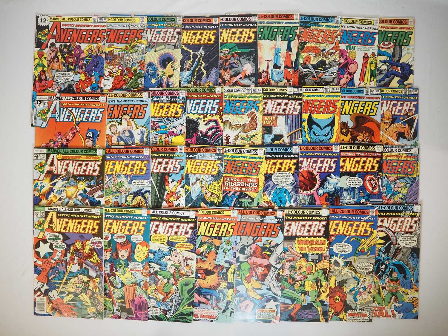 Lot 335 - AVENGERS #153-160, 162, 164-182, 184-190 (35