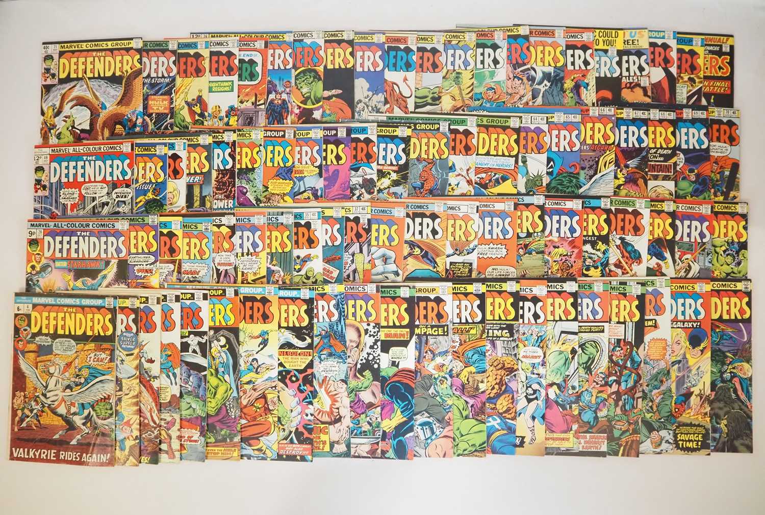 Lot 344 - DEFENDERS #4, 6, 7, 9, 11-54, 56-88, 90, 91