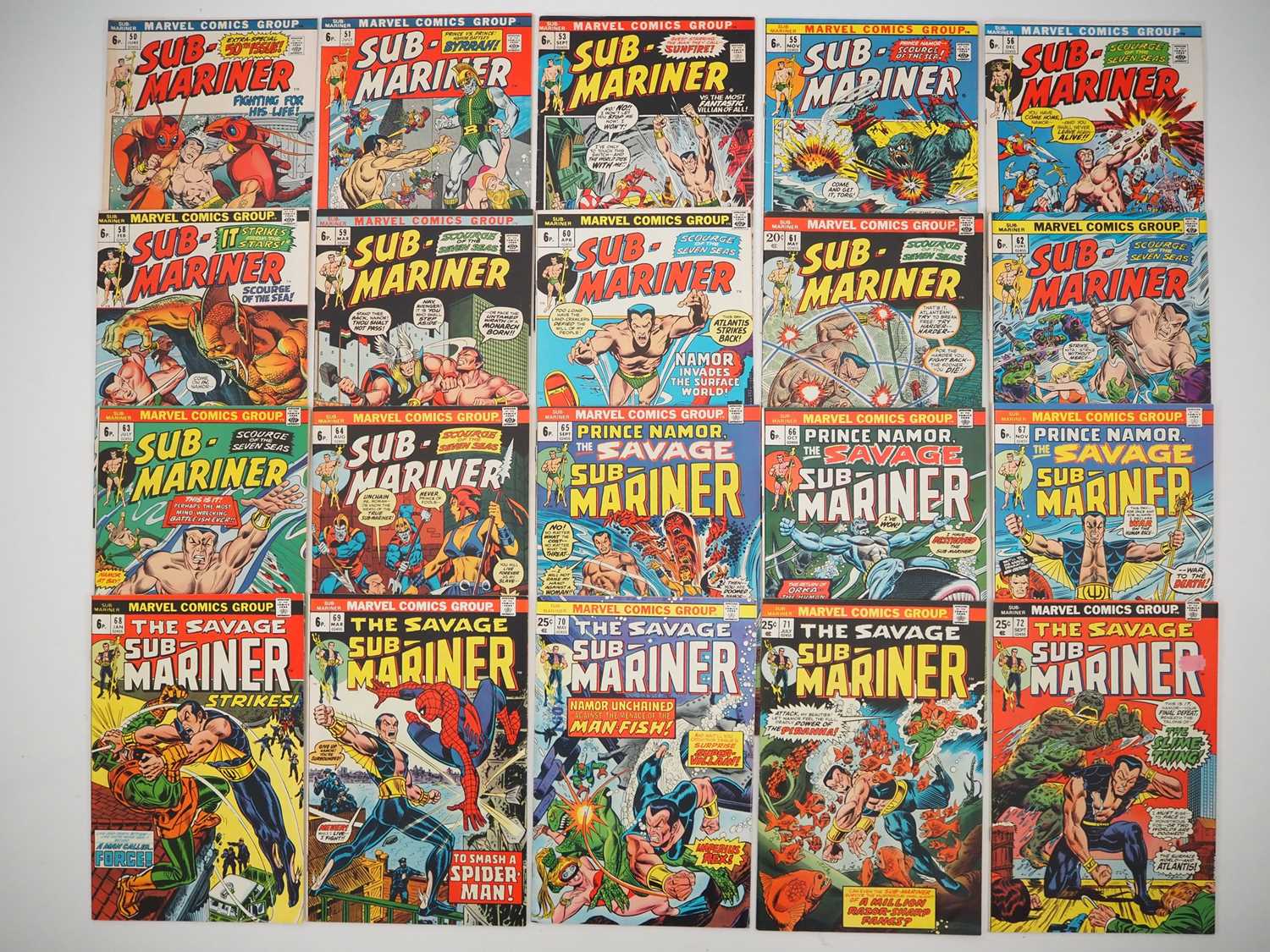 Lot 459 - SUB-MARINER #50, 51, 53, 55, 56, 58-72 (20