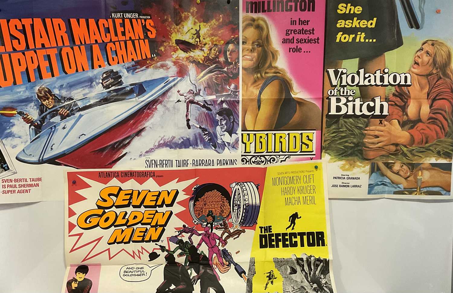 Lot 99 - A group of UK Quad film posters all featuring