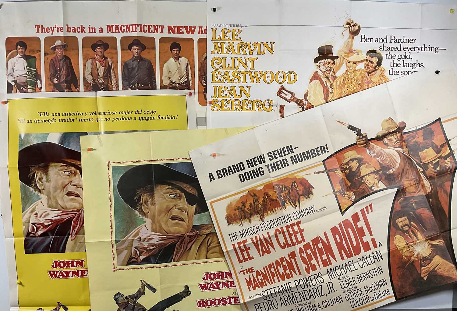 Lot 79 - A group of Western movie posters comprising