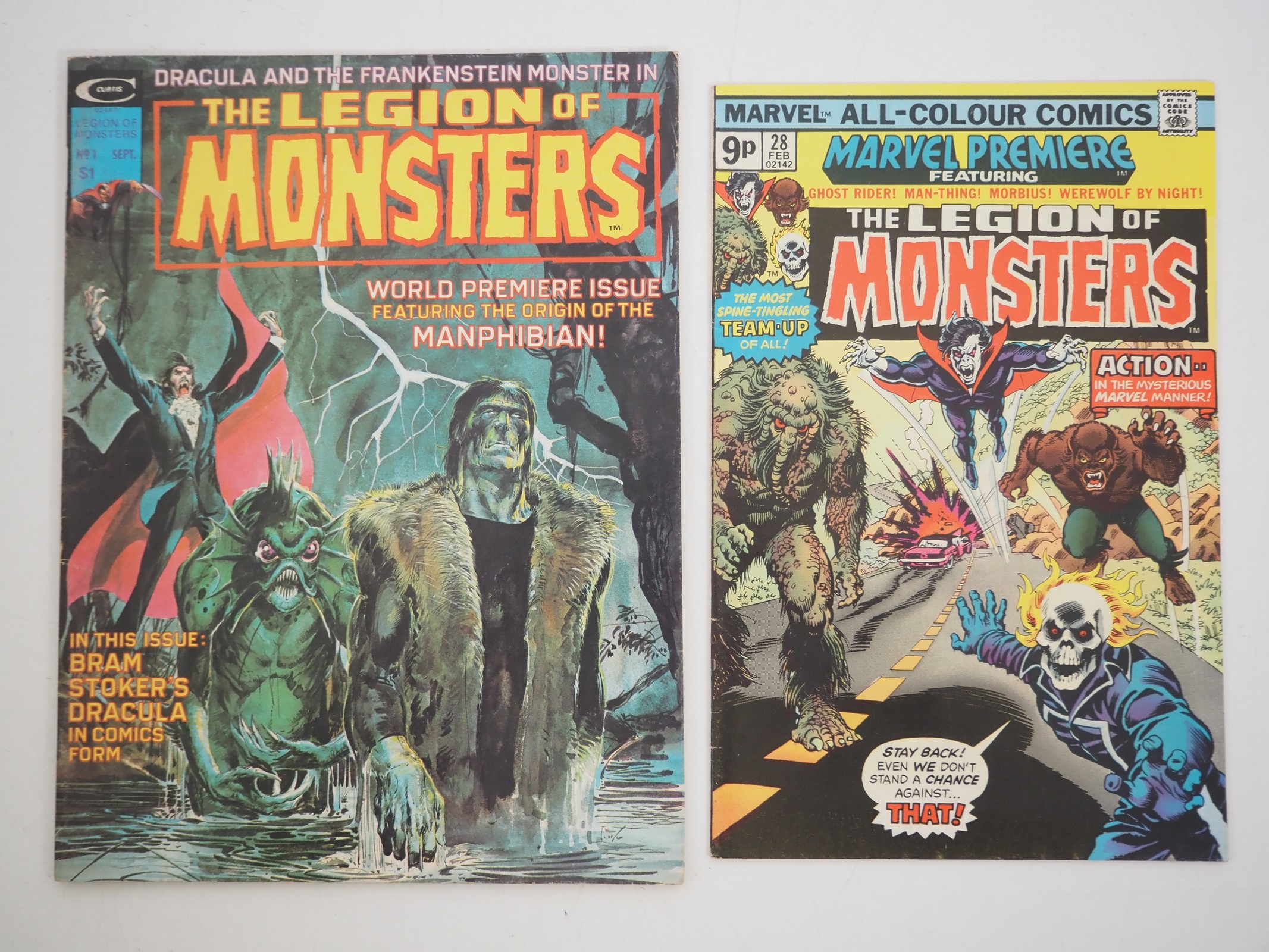 Lot 262 - THE LEGION OF MONSTERS #1 + MARVEL PREMIERE