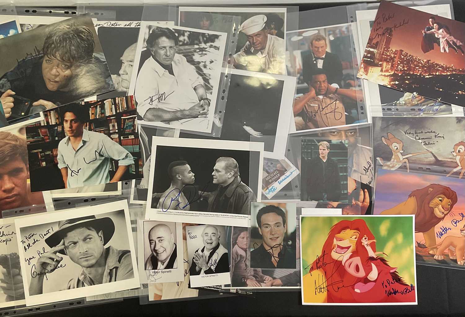 Lot 402 - A group of autographed Male Hollywood movie