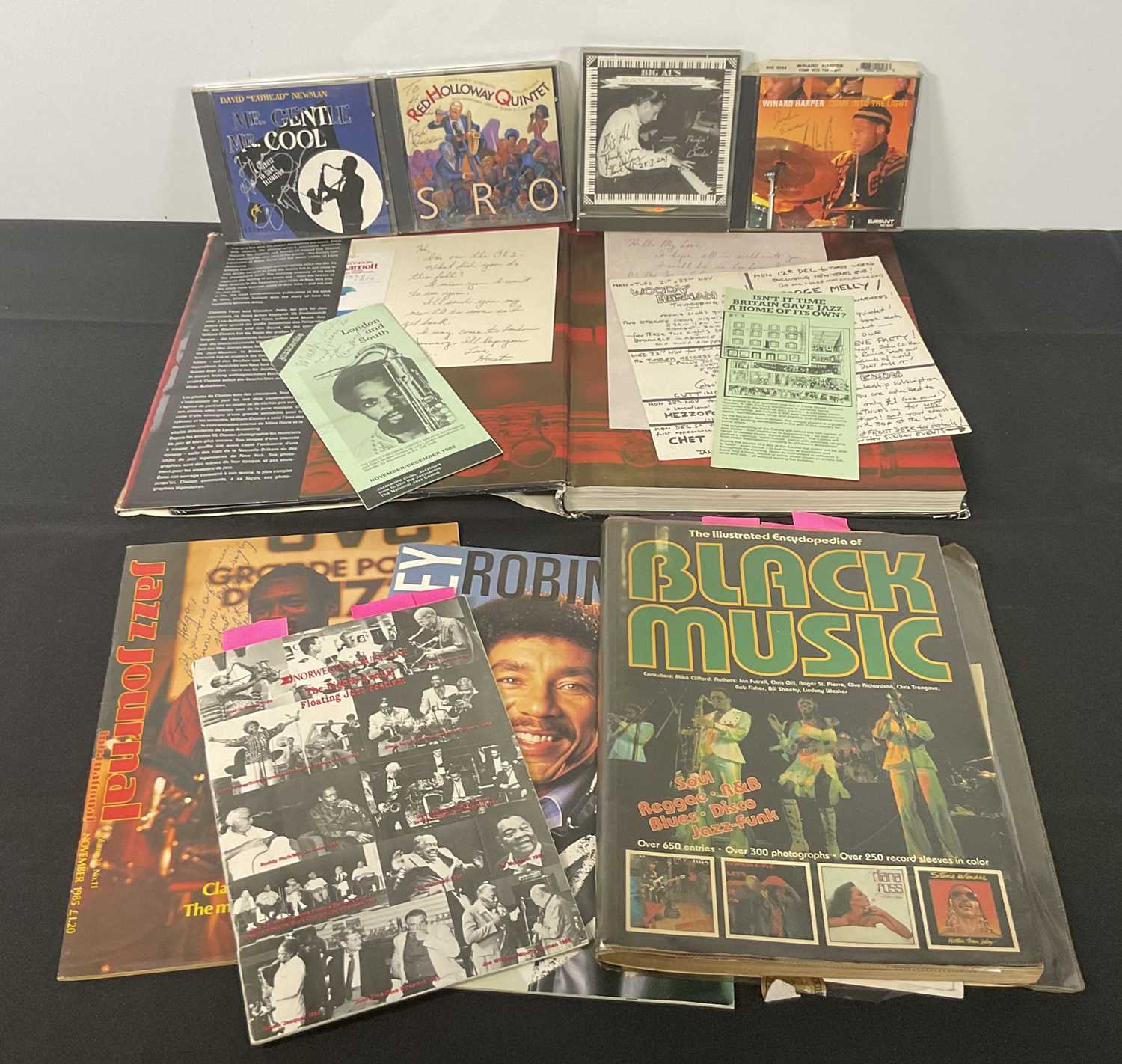 Lot 424 - A collection of Jazz musician autographs to