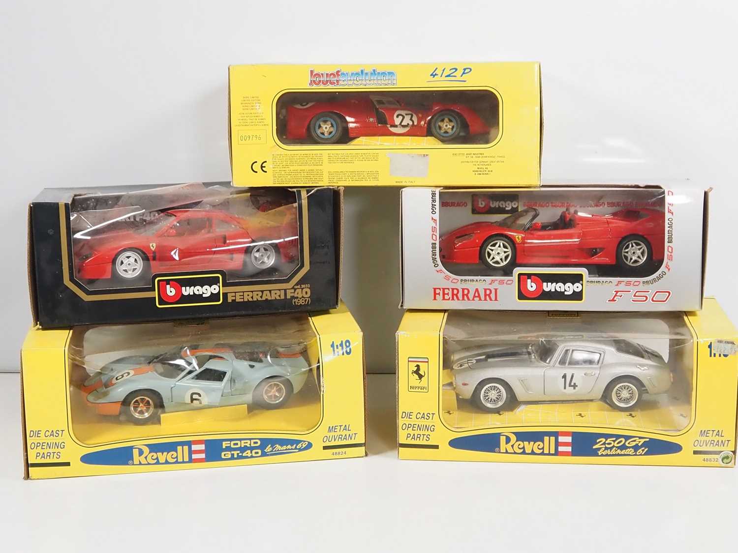 Lot 137 - A group of 1:18 scale diecast racing cars by