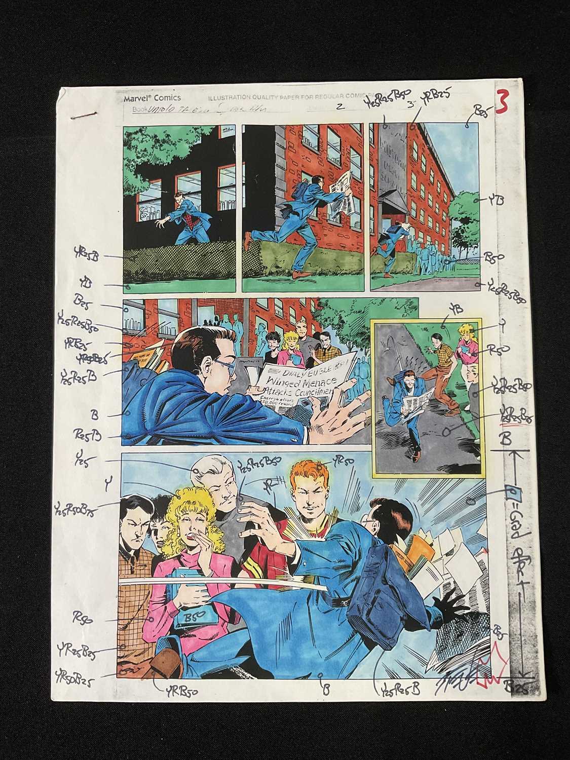 Lot 297 - ORIGINAL COMIC BOOK ART - Two pages of