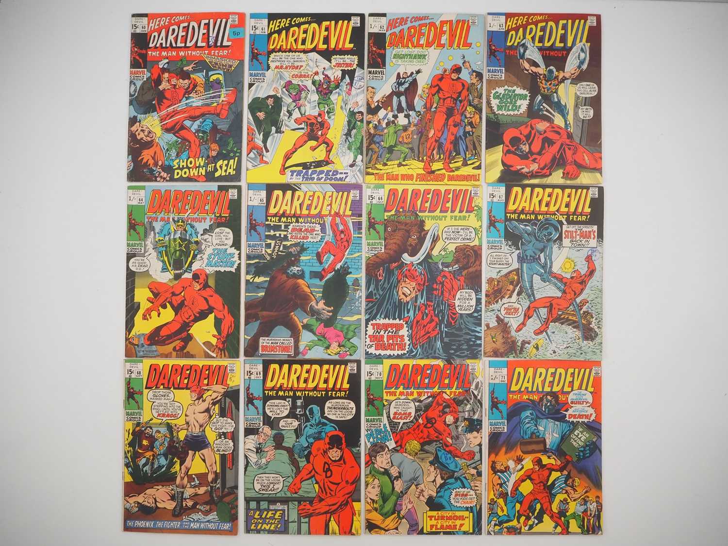 Lot 196 - DAREDEVIL #60 to 71 (12 in Lot - Issue #60