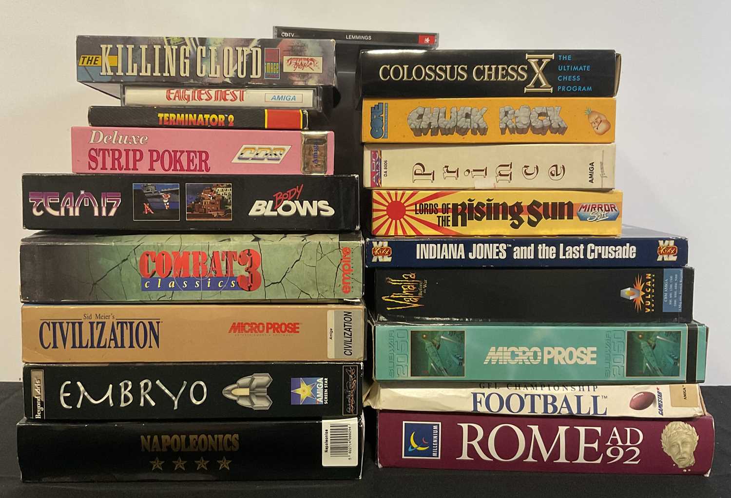 Lot 362 - A group of 19 boxed Commodore Amiga video