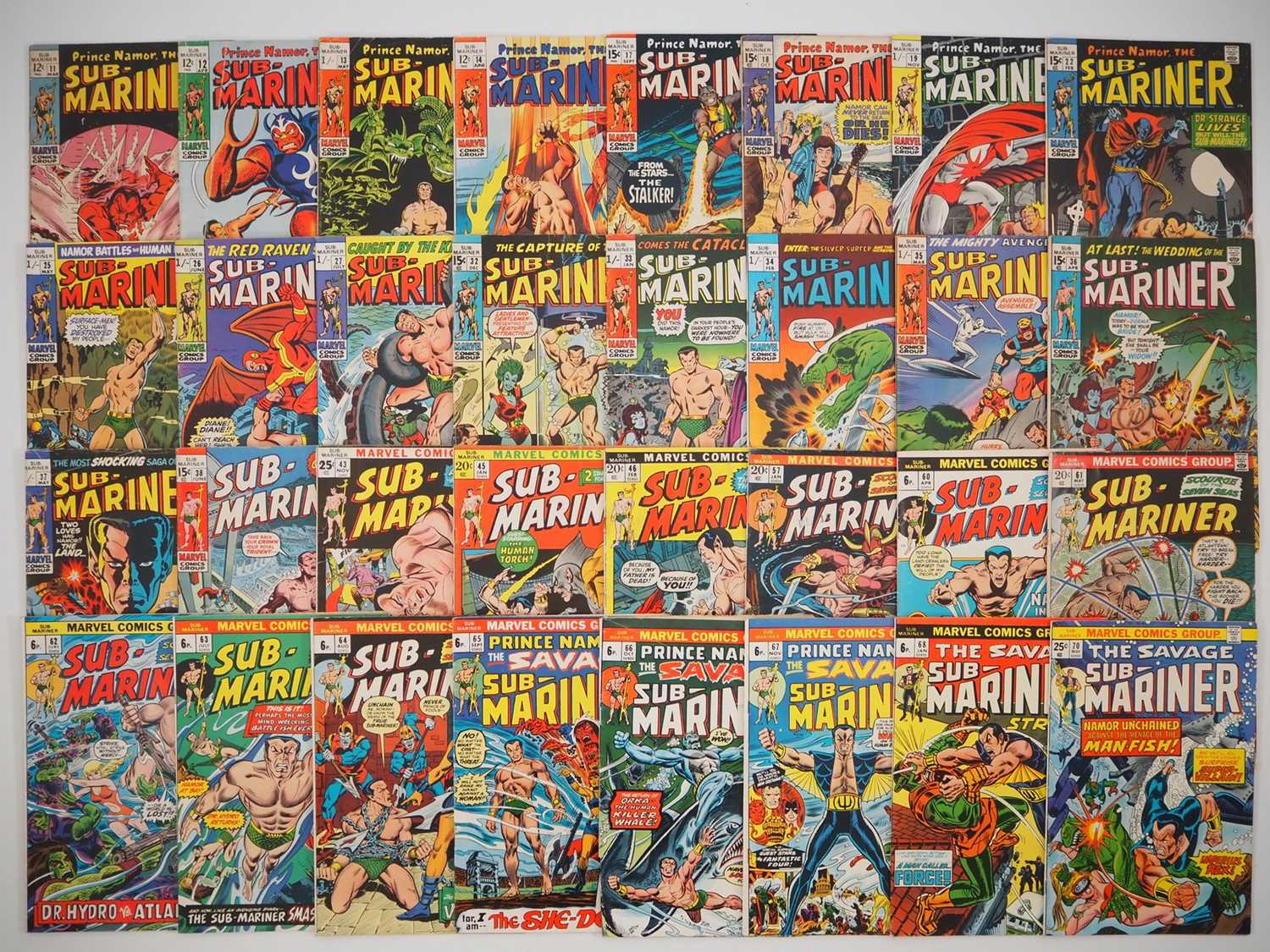 Lot 98 - SUB-MARINER #11-14, 17-19, 22, 25-27, 32-38,