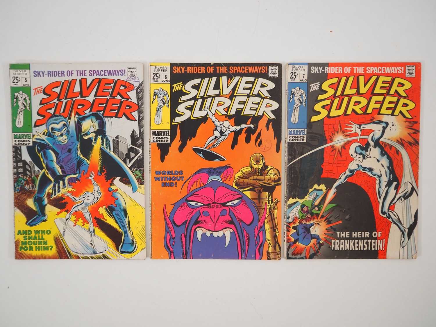 Lot 101 - SILVER SURFER #5, 6, 7 (3 in Lot) - (1969