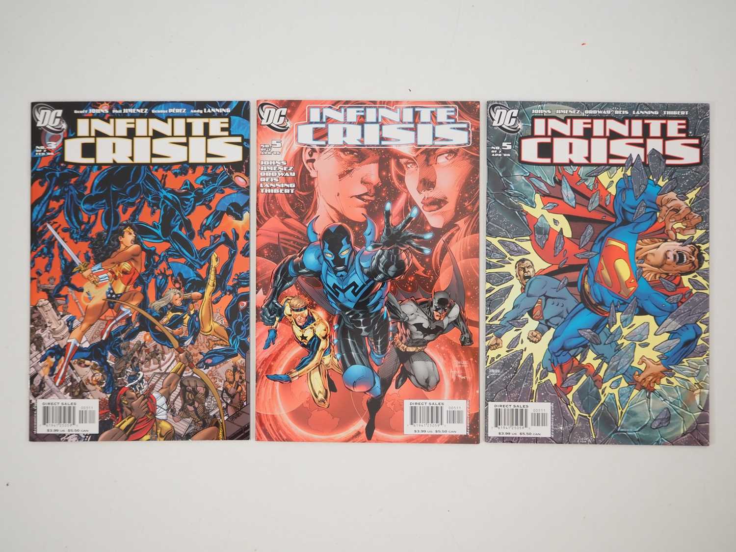 Lot 200 - INFINITE CRISIS #3, 5, 5 GEORGE PEREZ