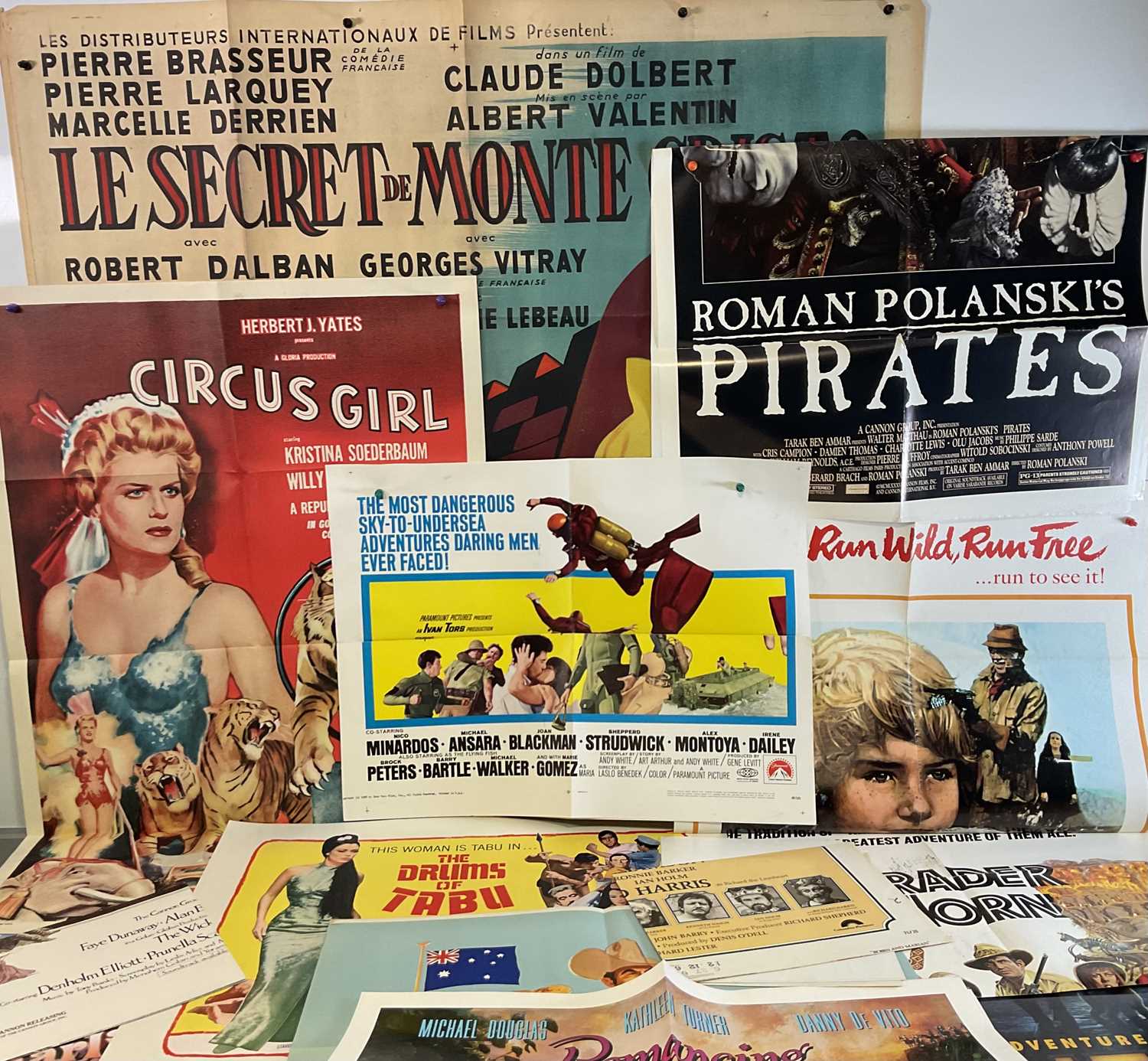 Lot 92 - A large quantity of adventure film posters to