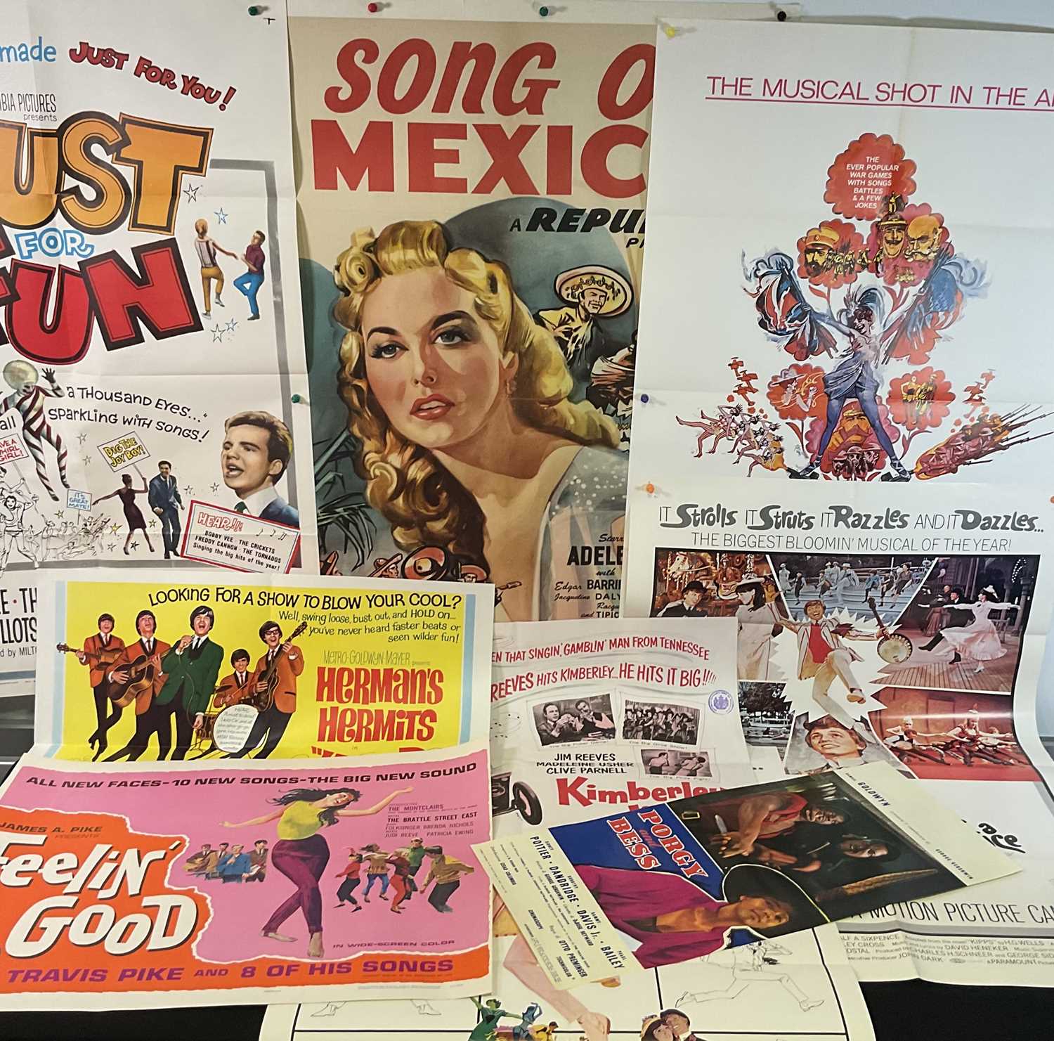 Lot 414 - MUSICALS: A group of posters comprising: