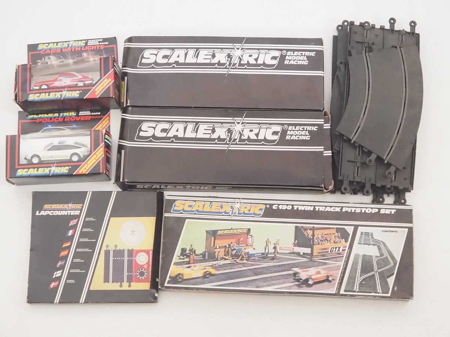 Lot 151 - A group of SCALEXTRIC track and accessories