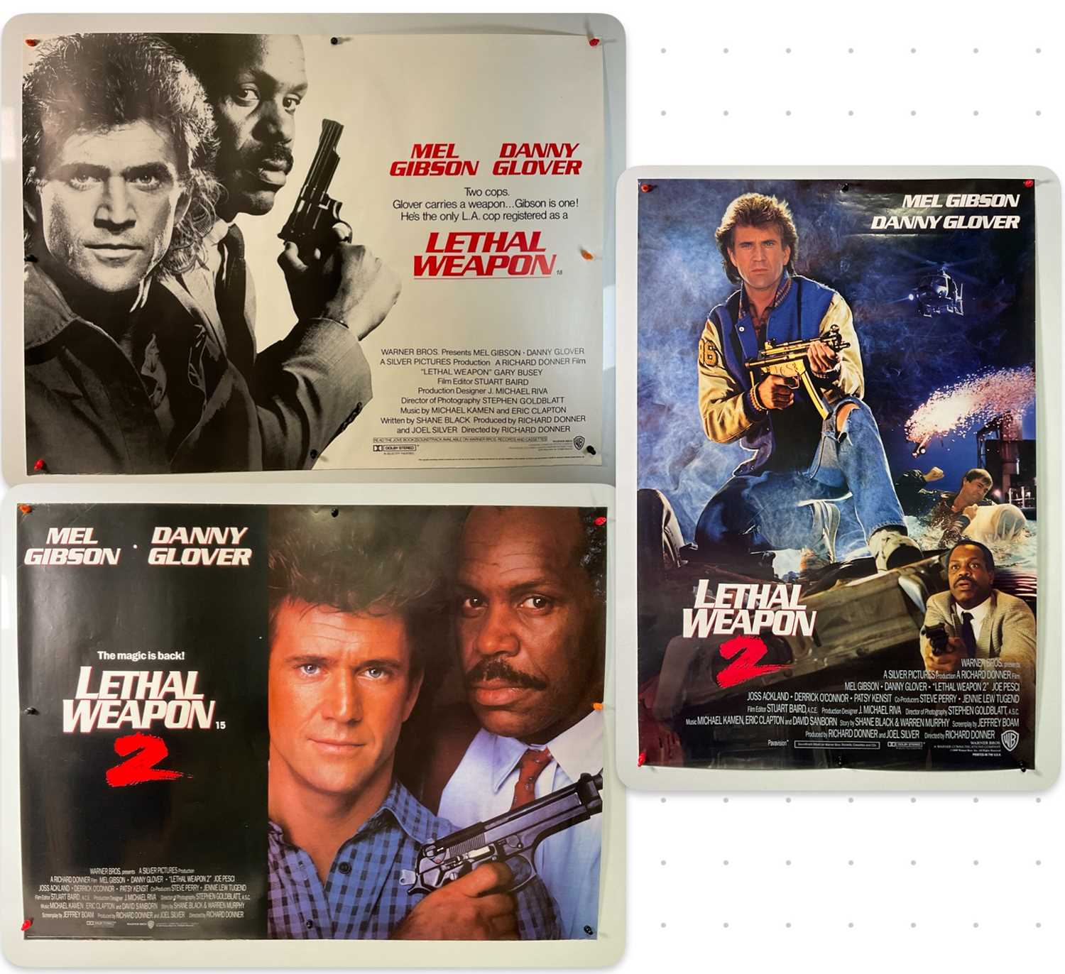 Lot 78 - A group of three LETHAL WEAPON film posters