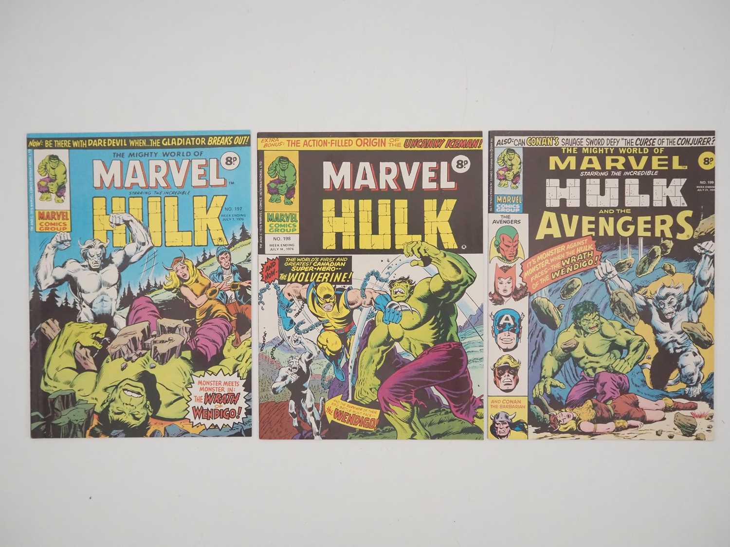 Lot 92 - MIGHTY WORLD OF MARVEL: HULK #197, 198, 199