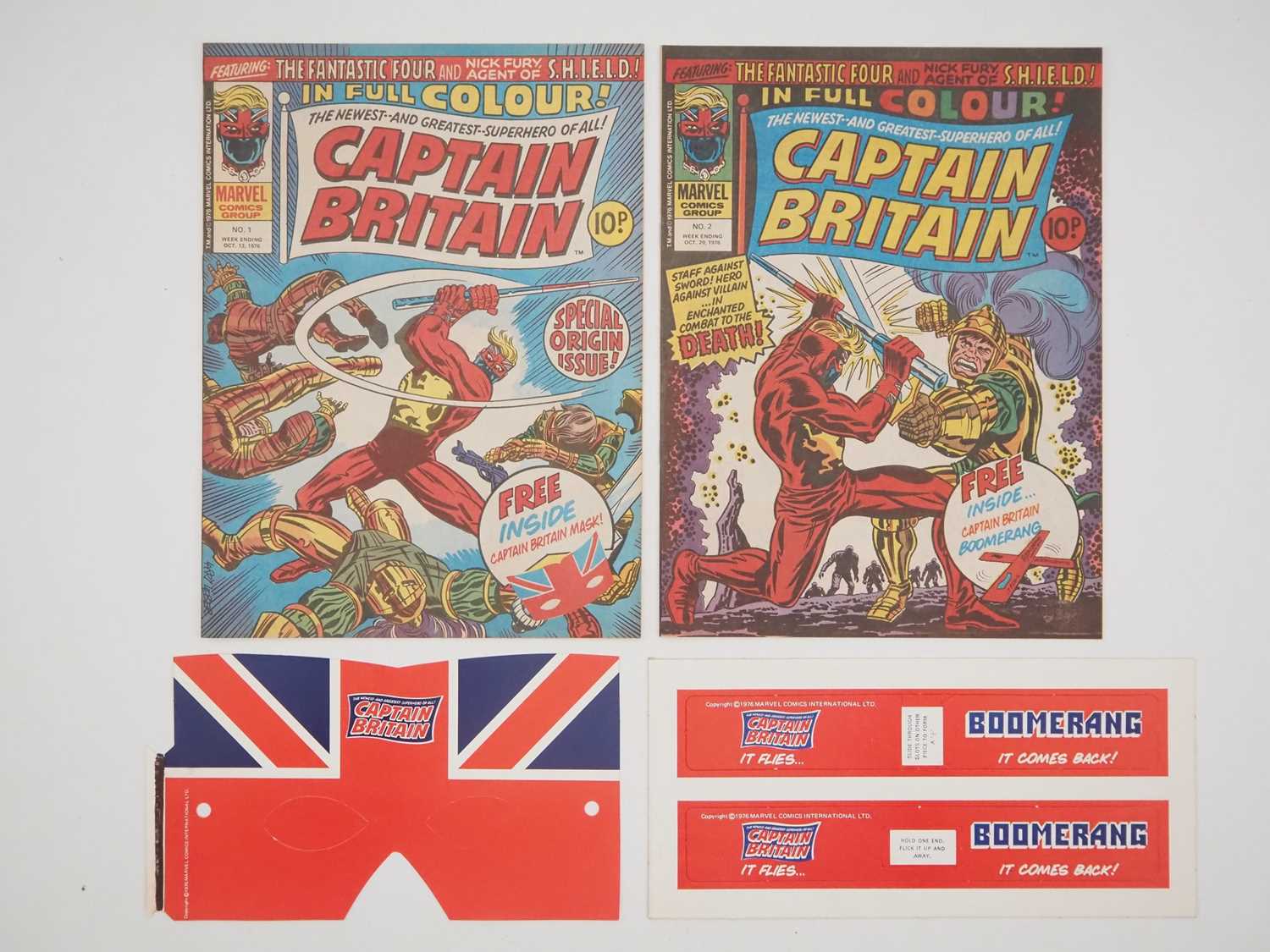 Lot 100 - CAPTAIN BRITAIN #1 & 2 (1976 - BRITISH