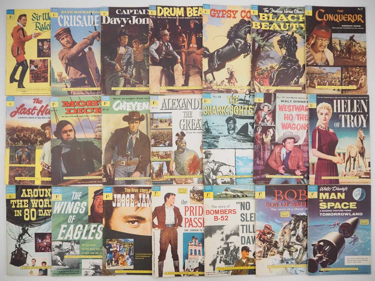 Lot 175 - WORLD DISTRIBUTORS MOVIE CLASSIC #1, 3, 5-9,