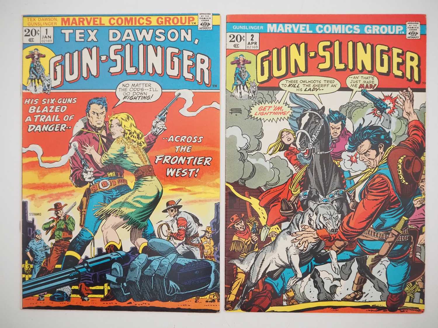Lot 244 - TEX DAWSON, GUN-SLINGER #1 & 2 (2 in Lot)
