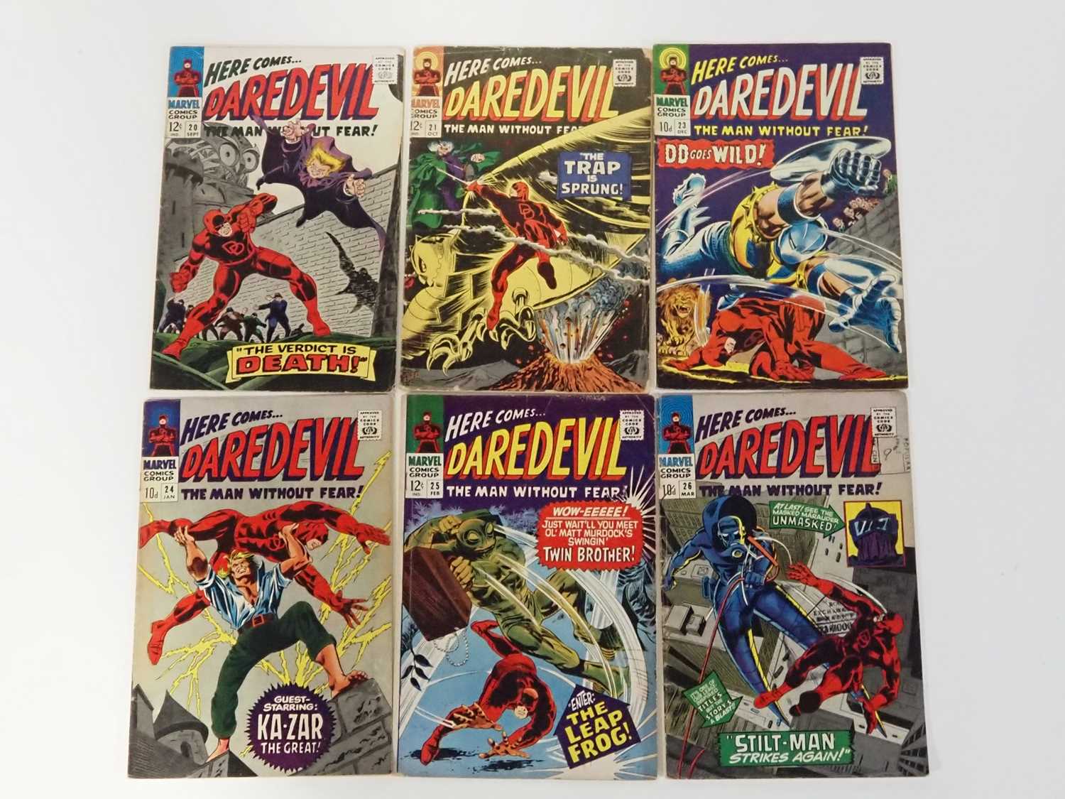 Lot 403 - DAREDEVIL #20, 21, 23, 24, 25, 26 (6 in Lot)