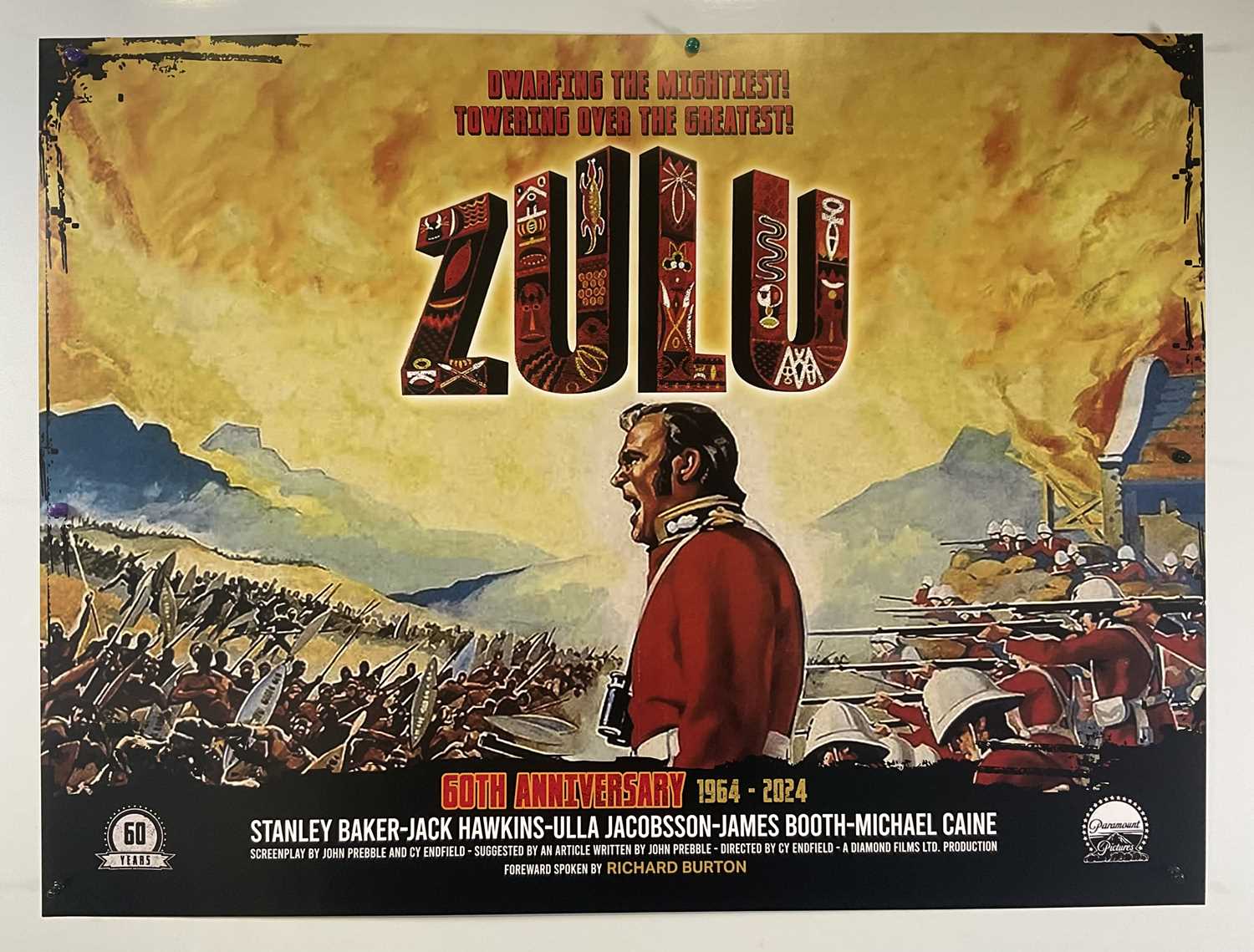Lot 97 - ZULU (1964) UK Quad film poster, 60th