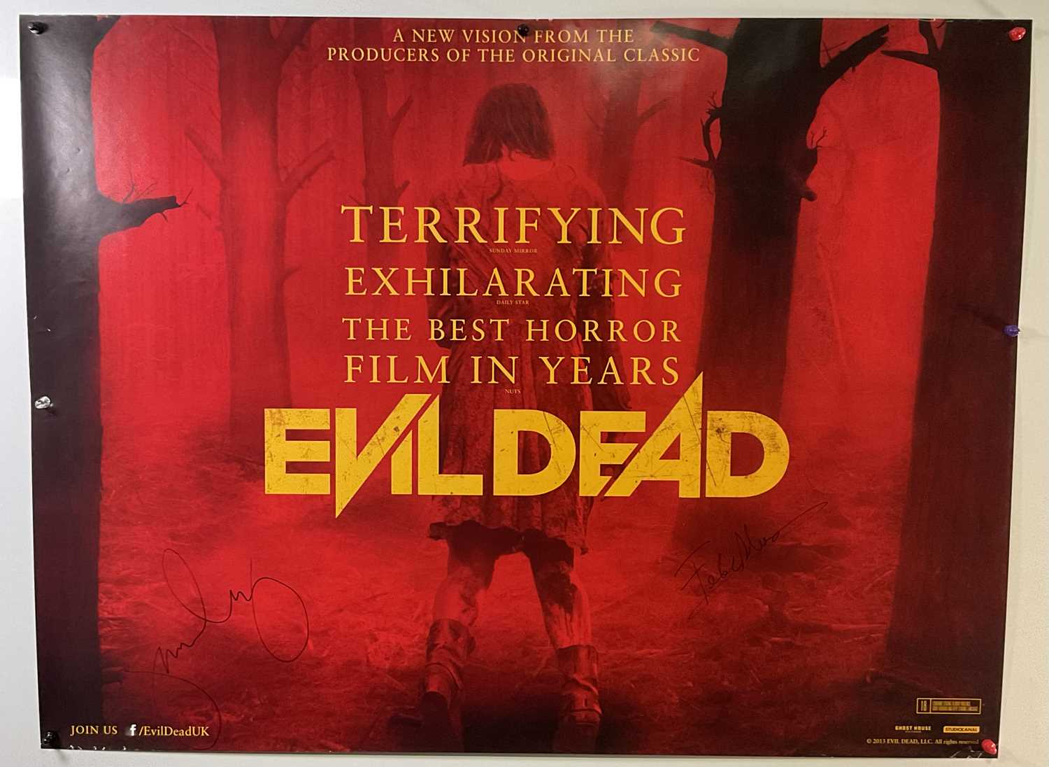 Lot 265 - EVIL DEAD (2013) UK Quad signed by director