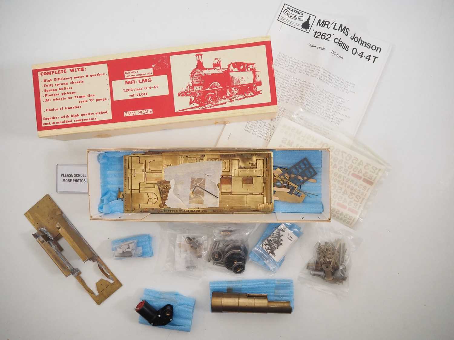 Lot 265 - A SLATERS O gauge partially started etched