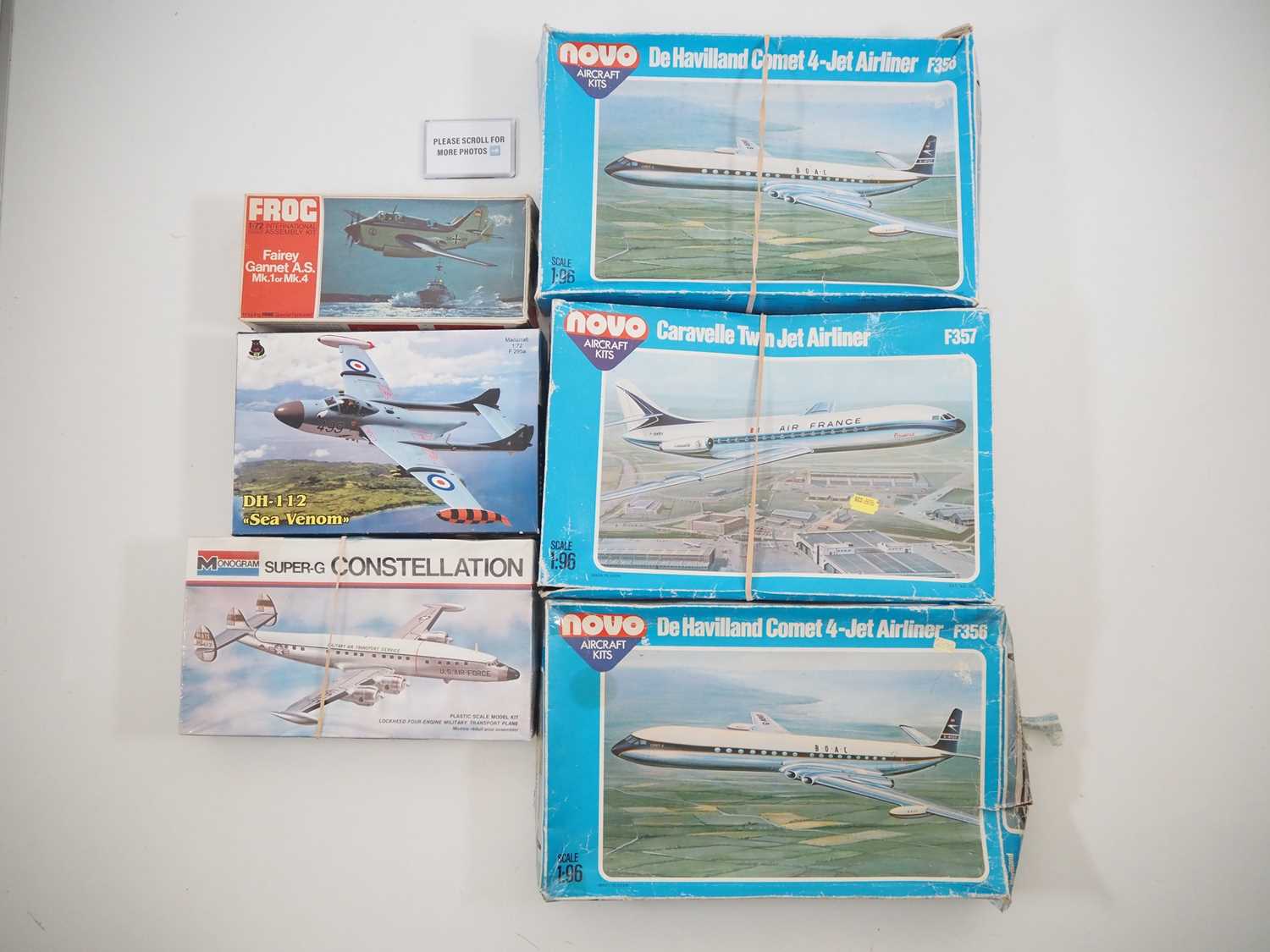 Lot 282 - A group of unbuilt plastic aircraft kits in