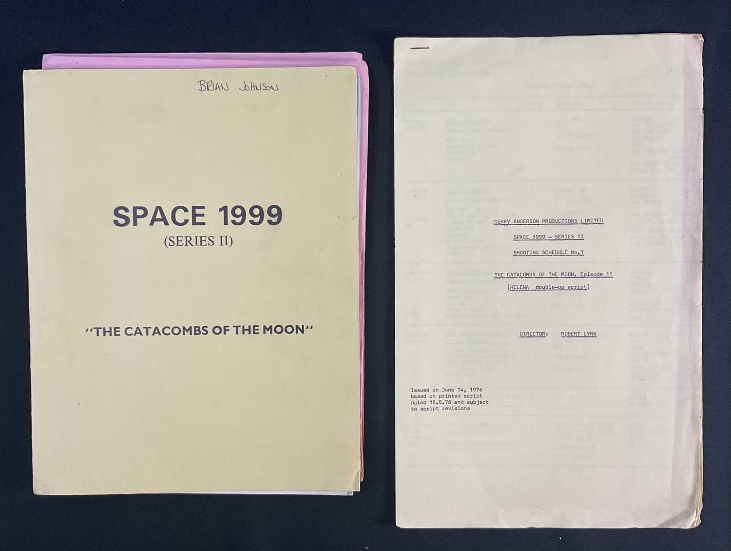 Lot 361 - SPACE 1999 - Production used script and