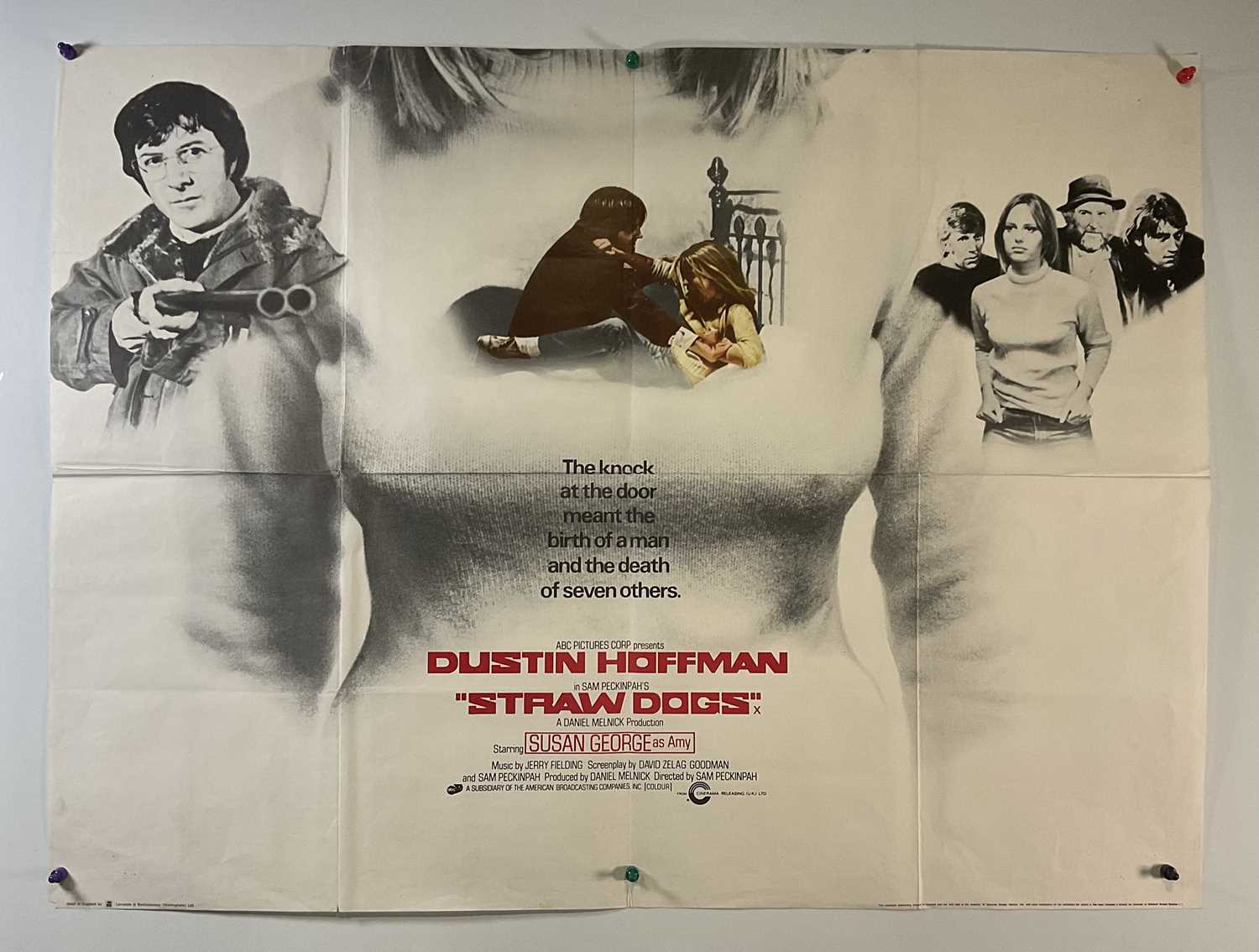 Lot 126 - STRAW DOGS (1971) UK Quad film poster