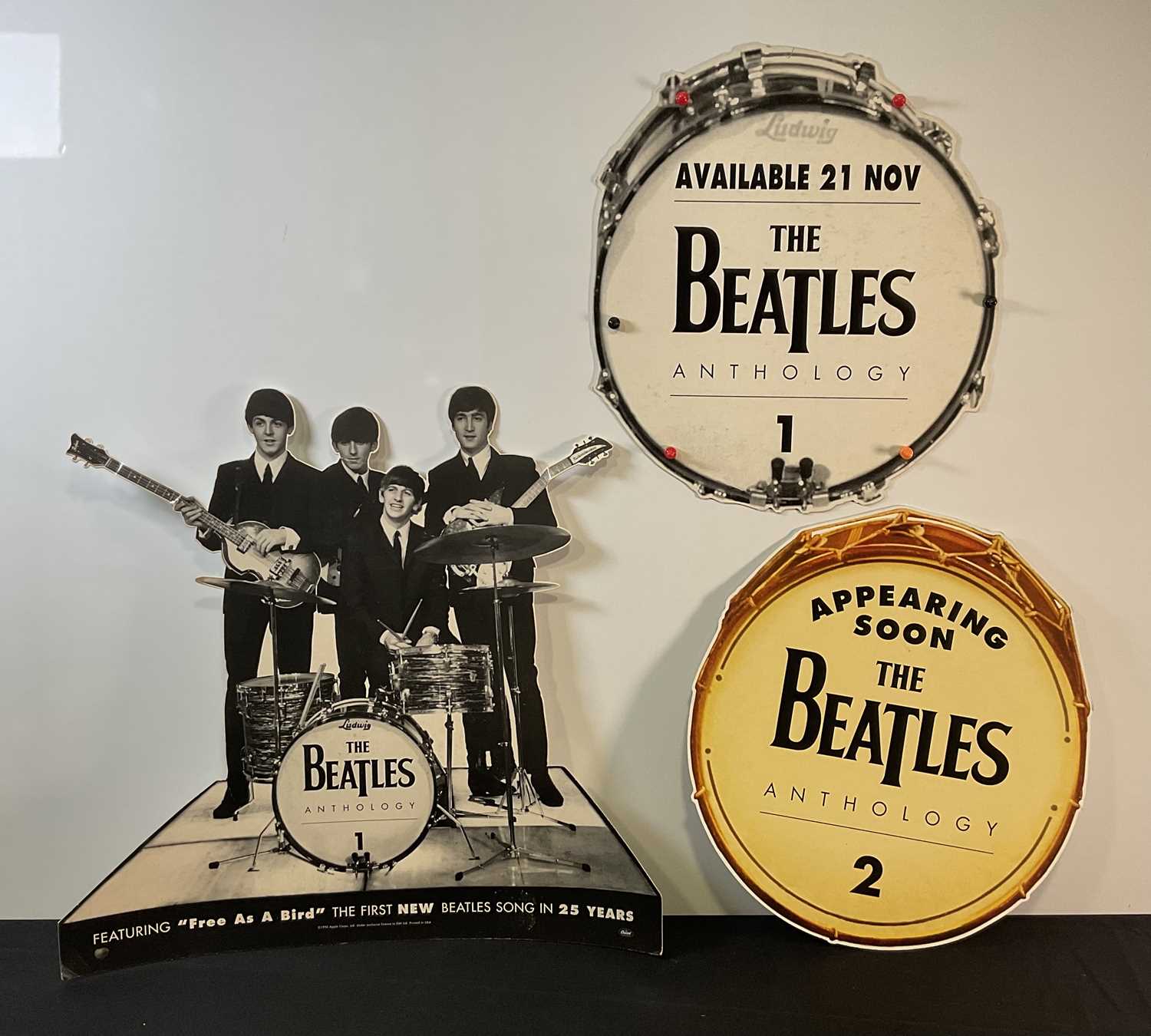 Lot 350 - A trio of THE BEATLES cardboard shop display