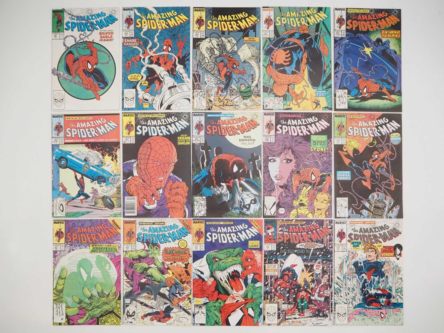 Lot 44 - AMAZING SPIDER-MAN #301 to 315 (15 in Lot)